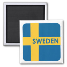 15254-01 Magnet: Swedish Flag, 2" Square – Bergquist Imports